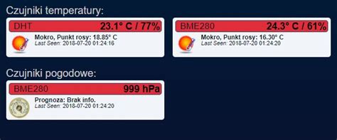 Stacja Pogodowa Arduino Nano Dht 22 I Bme280 Arduino Elektronika