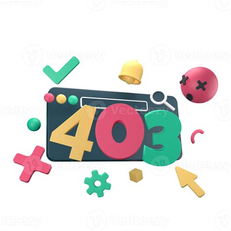 Four Hundred Three Forbidden Status Code 3d Rendering On