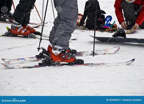 Alpine Skiing Equipment Stock Image Image Of Equipment 52049819