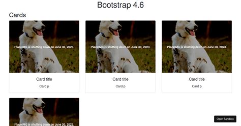 Bootstrap V4 6 Codesandbox