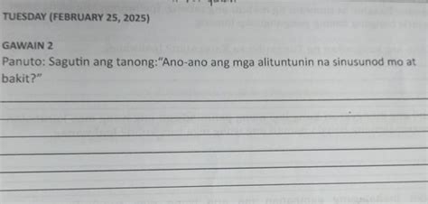 Panuto Sagutin Ang Tanong Ano Ano Ang Mga StudyX