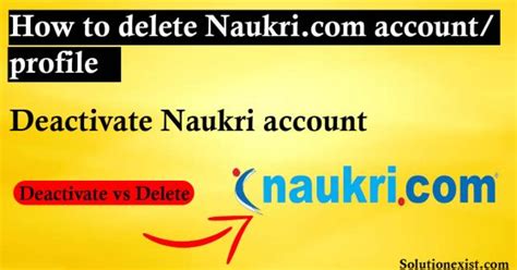 Delete Naukri Account Permanently Deactivate Profile In Easy Steps
