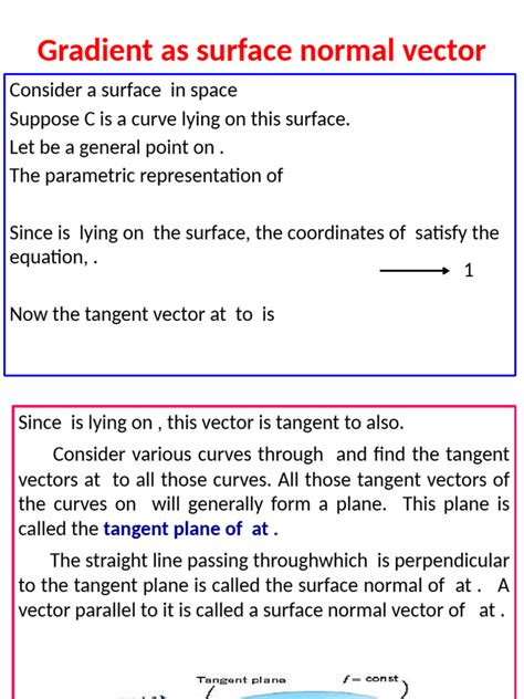 8 Gradient As The Surface Normal Vector Pdf
