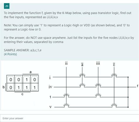 Solved To Implement The Function F Given By The K Map Chegg