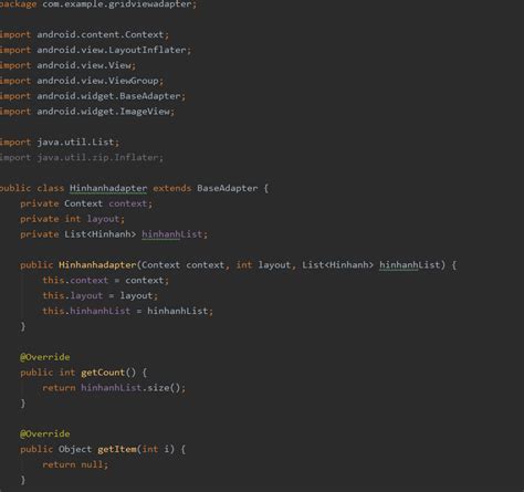 Lỗi gridview android studio programming Dạy Nhau Học