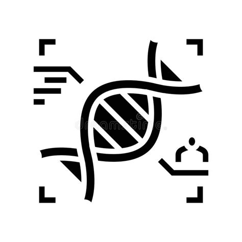 Dna Sequencing Glyph Icon Vector Illustration Stock Illustration