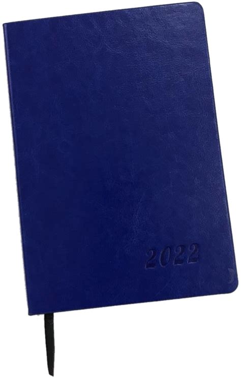 ყოველდღიური ბლოკნოტი A5 2025 წლის ლურჯი იისსფერი ტყავის ყდით ქართულ ინგლისური Helio