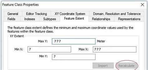 Arcgis Desktop Recalculate Xy Extent Option Not Available