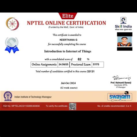Iot Nptel Certification Technology Learning Professionalgrowth