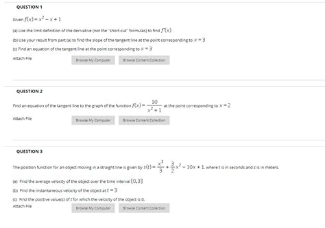 solved question 1 given f x x2 x 1 a use the limit