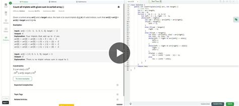 Solve 3 Sum Problem In Gfg 160 Challenge Satya Srinija Narayanam