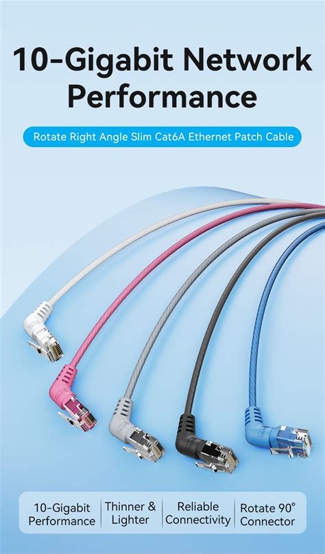 Cáp Mạng Tốc độ Cao Vention Cat6a Utp Rotate Right Angle Ethernet Patc Vention Vietnam Official