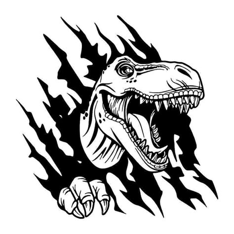 Jurassic World T Rex Silhouette Art