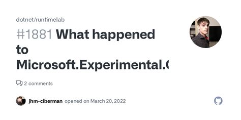 What Happened To Microsoftexperimentalcollections · Issue 1881
