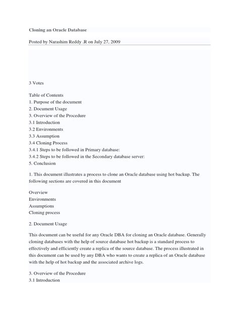 Cloning An Oracle Download Free Pdf Oracle Database Backup