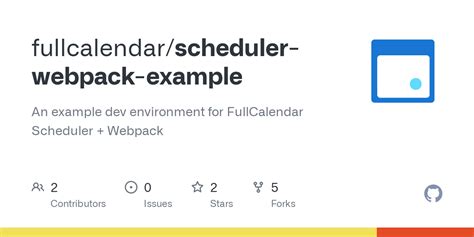 Github Fullcalendarscheduler Webpack Example An Example Dev Environment For Fullcalendar