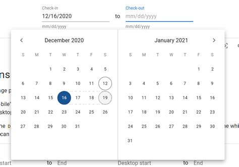 DateRangePicker In Static Mode We Can T Choose To Edit The End Date Then The Start Date