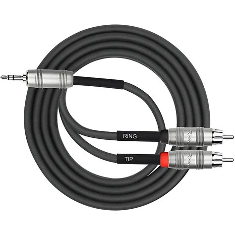 Kirlin Original Y Cable 35mm Trs Plug 2 X Rca Plug Tipring 6 Ft