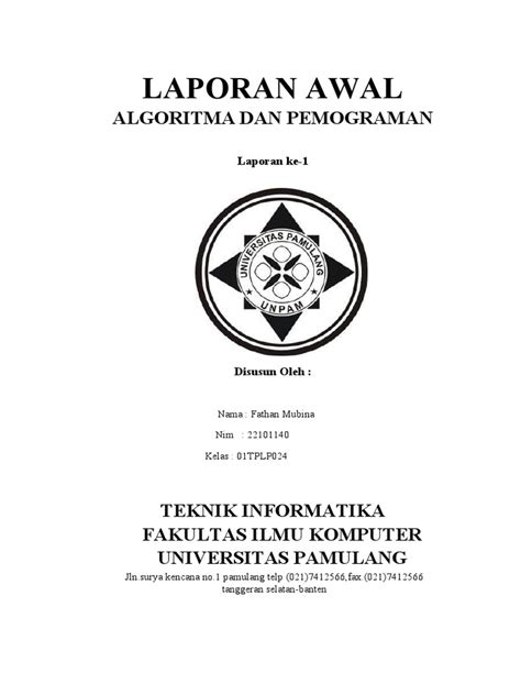Tugas Algoritma Dan Pemograman Pdf