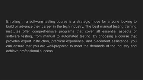 Ppt Software Testing Course Powerpoint Presentation Free Download