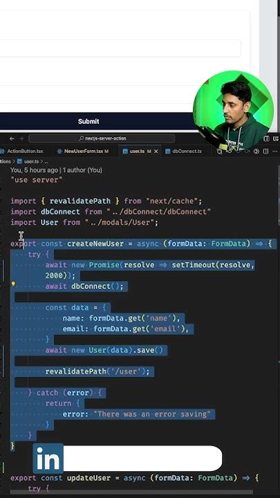 next js 14 server actions create operation nextjs tutorial