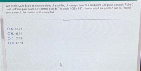 Solved Two points A and B are on opposite sides of a | Chegg.com