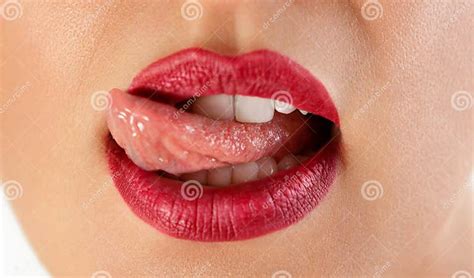 Licking Lips Stock Image Image Of Horizontal Elegance 115082525