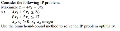 solved consider the following ip problem maximize