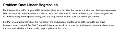 Solved Problem One Linear Regression For This Problem In Part A You