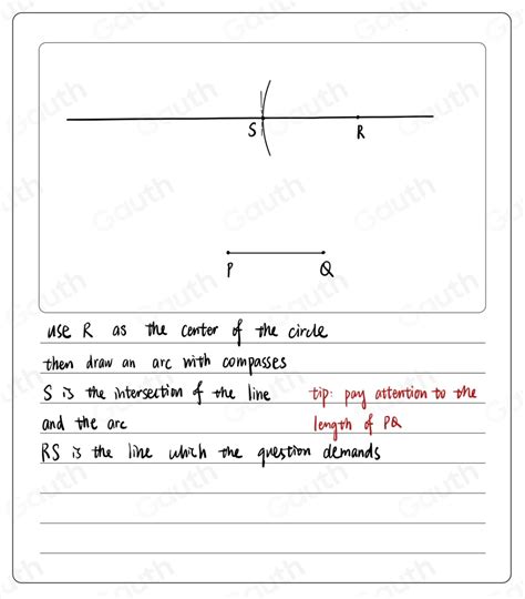 solved copy pq to the line with an endpoint at r this task will be