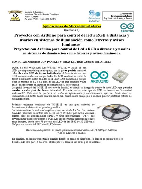 Clase De Aplicaciones De Microcontroladores Semana 3 Pdf Diodo Emisor De Luz Microcontrolador