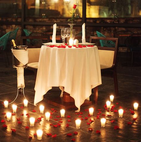 Romance Package Hotel Mise En Place De Dîner Romantique Décoration