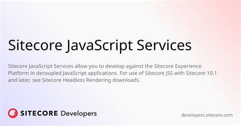 Sitecore Javascript Services