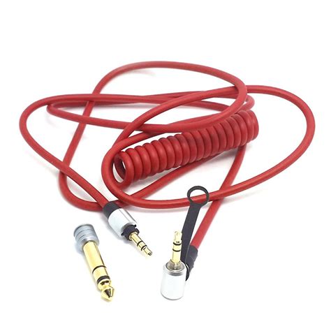 Replacement Dre Beats Red Audio Coiled Cable Fixabeat