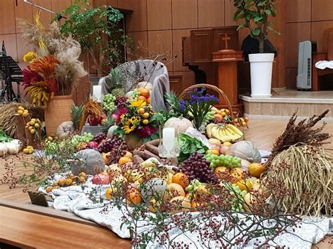 Church Flower Arrangements Harvest Table Decorations Flowers Plants