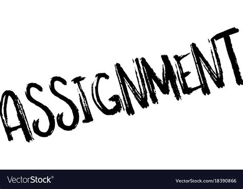 Assignment Rubber Stamp Royalty Free Vector Image