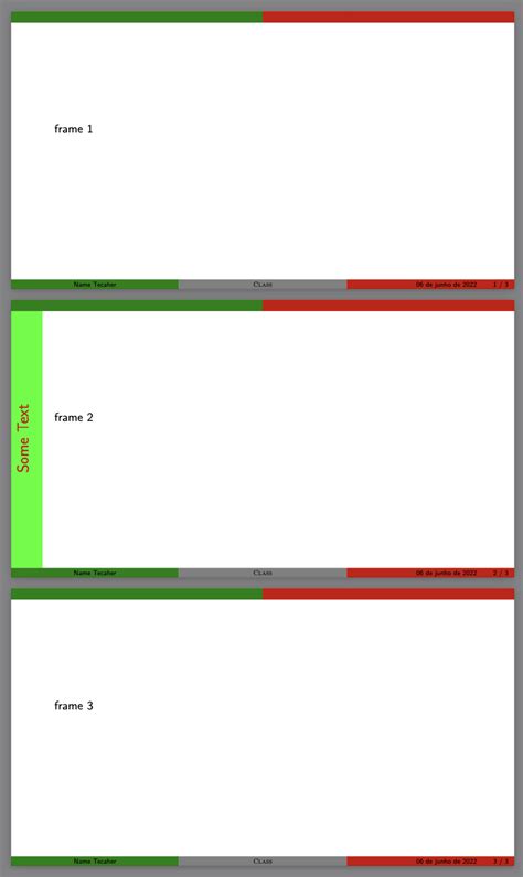 positioning beamer customization add textual sidebar and adjust title tex latex stack