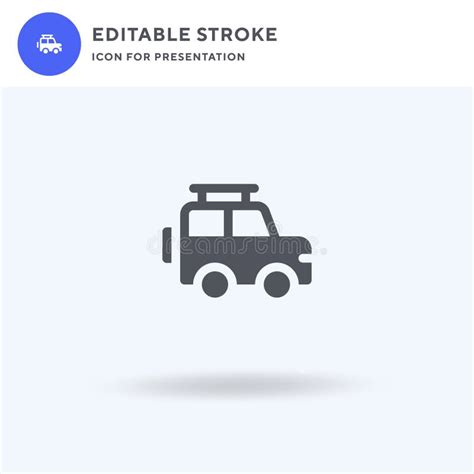 Jeep Icon Vector Filled Flat Sign Solid Pictogram Isolated On White