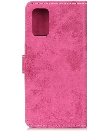 Xiaomi Mi T Pro Hoesje Retro Wallet Stand Kunst Leer Roze Gsmpunt Nl