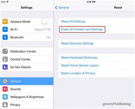 How To Erase And Reset Your IOS Device To Factory Settings