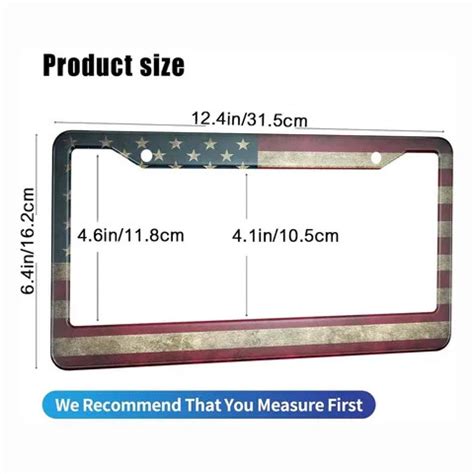 Buy Grunge Usa Flag License Plate Frame Americana Freedom Patriot Metal