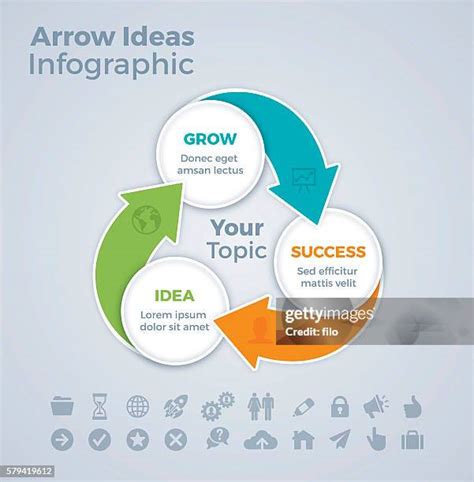 Process Arrow Infographic Photos And Premium High Res Pictures Getty