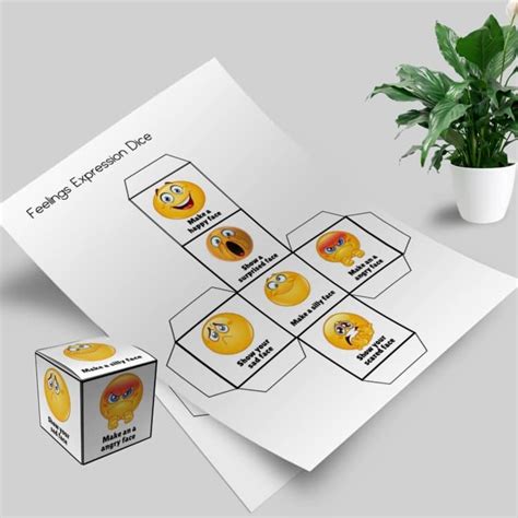 Feelings Expression Dice Cube Game Diy Dice By Kirsty Yiu Tpt