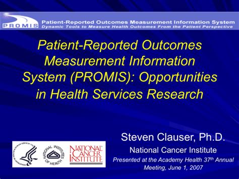 Promis In Health Services Research Opportunities