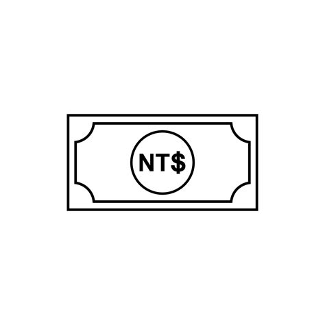 Taiwan Currency Twdd New Taiwan Dollar Icon Symbol Vector