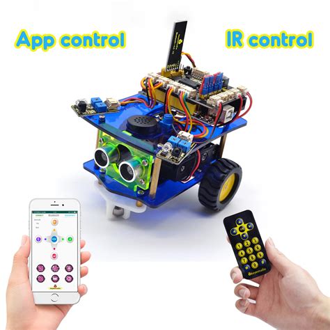 Keyestudio Desktop Mini Bluetooth Smart Robot Car Kit V For Arduino Robot STEM Support Mixly