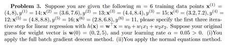problem 3 suppose you are given the following m