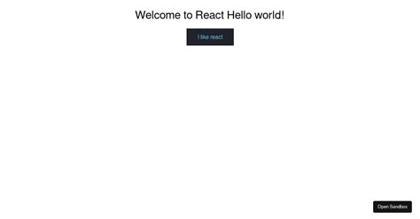 React Hello World Codesandbox