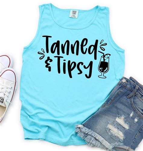 Tanned And Tipsy Svg Summer Svg Beach Svg Tan Svg Etsy Sassy Pants