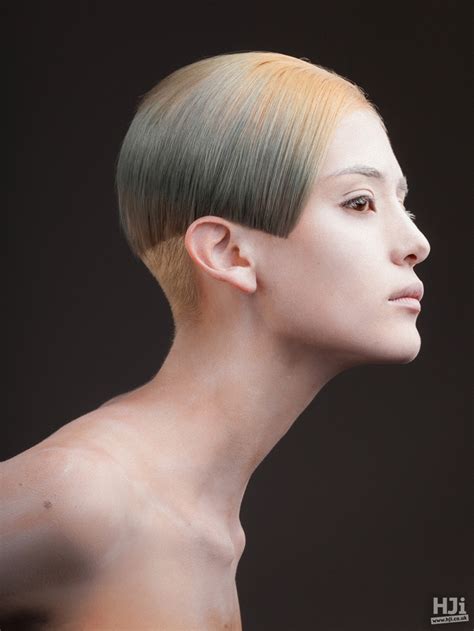 Straight Blonde With Grey Highlights